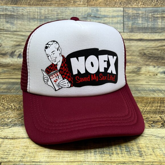 Unbranded | Accessories | Nofx Mens Trucker Hat Maroon Snapback 8s Punk ...